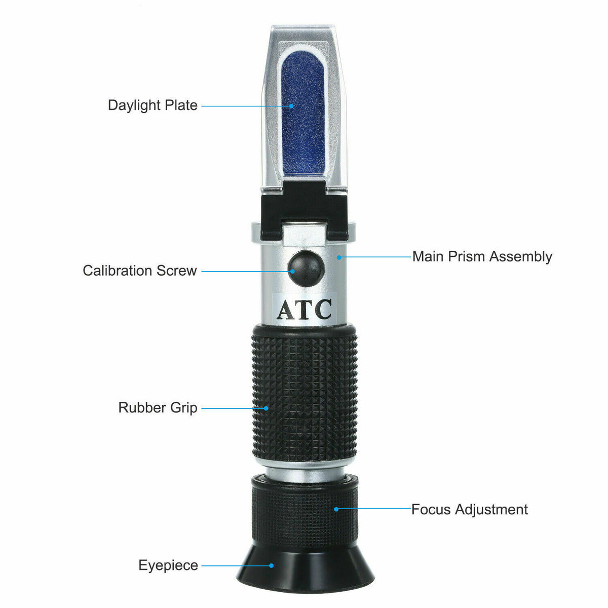 Brix Refractometer ATC 0-32% Specific Gravity Hydrometer For Homebrew ...