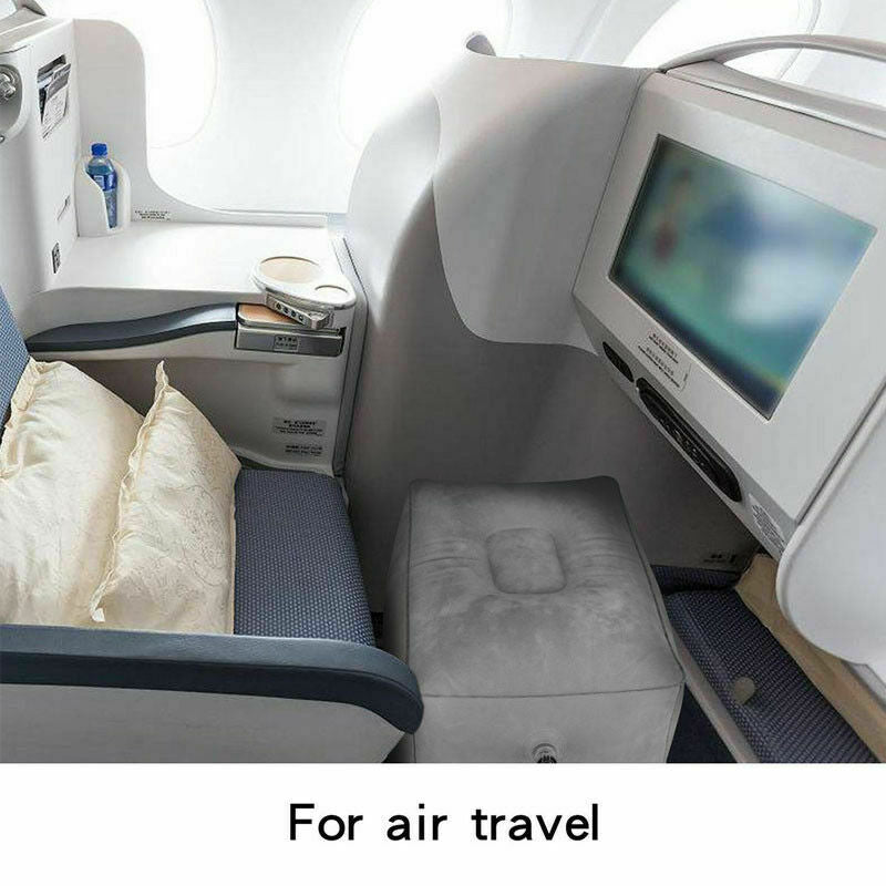 Inflatable Foot Rest Travel Air Pillow Cushion Office Home Leg Footres ...