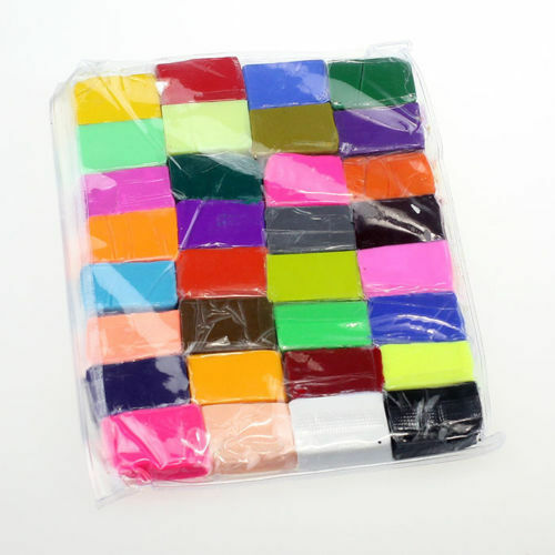 64PCS Craft Polymer Clay Modelling Moulding DIY Toy Sculpey Fimo Block ...