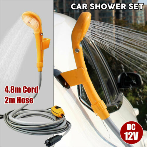 Portable Automobile Shower Set 12V Water Pump Travel Trip Camp Boat Ca ...