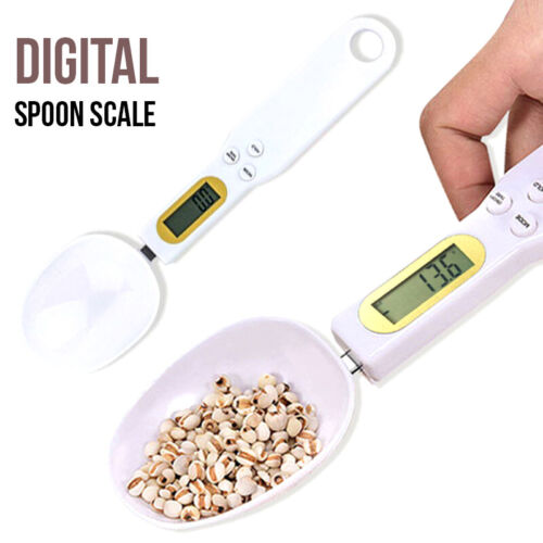 Digital Electronic Food Scale Measuring Spoon Spice Weight Kitchen LCD ...